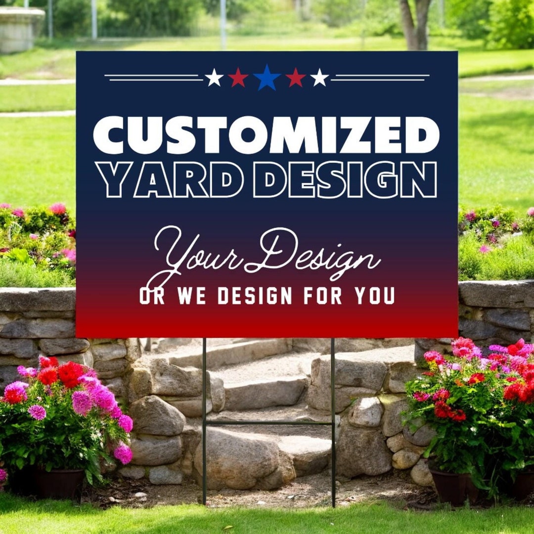 Custom Yard Signs for Garden Decor, Personalized Stake Name Sign for ...