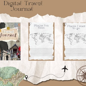 Digital Travel Journal, Travel Checklist, Travel Itinerary, Travel ...