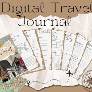Digital Travel Journal, Travel Checklist, Travel Itinerary, Travel ...