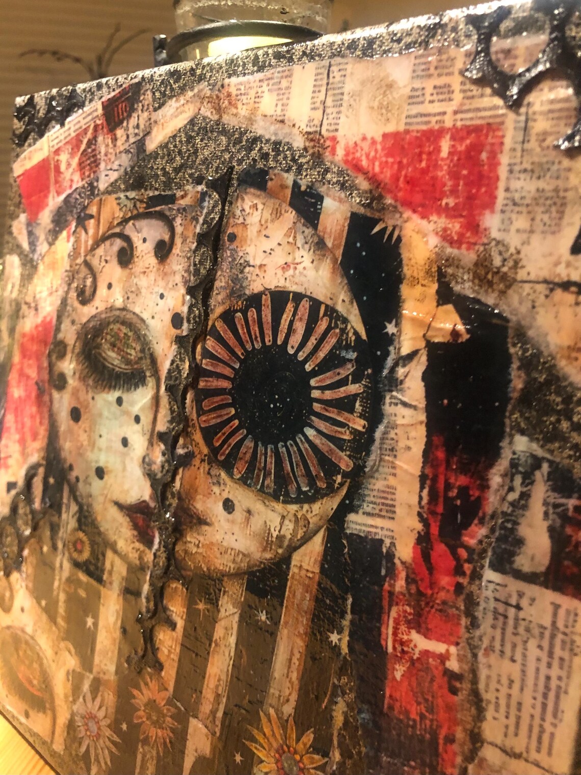 Two Faced Celestial Set 10x10 AND 8x8 With Easels Spray Paint, Ripped ...