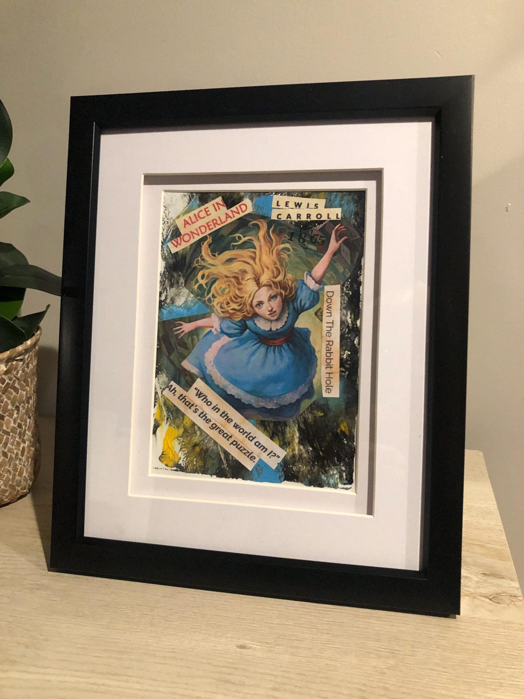 Fun With Alice Original FRAMED Collage... Ripped Paper With Images ...