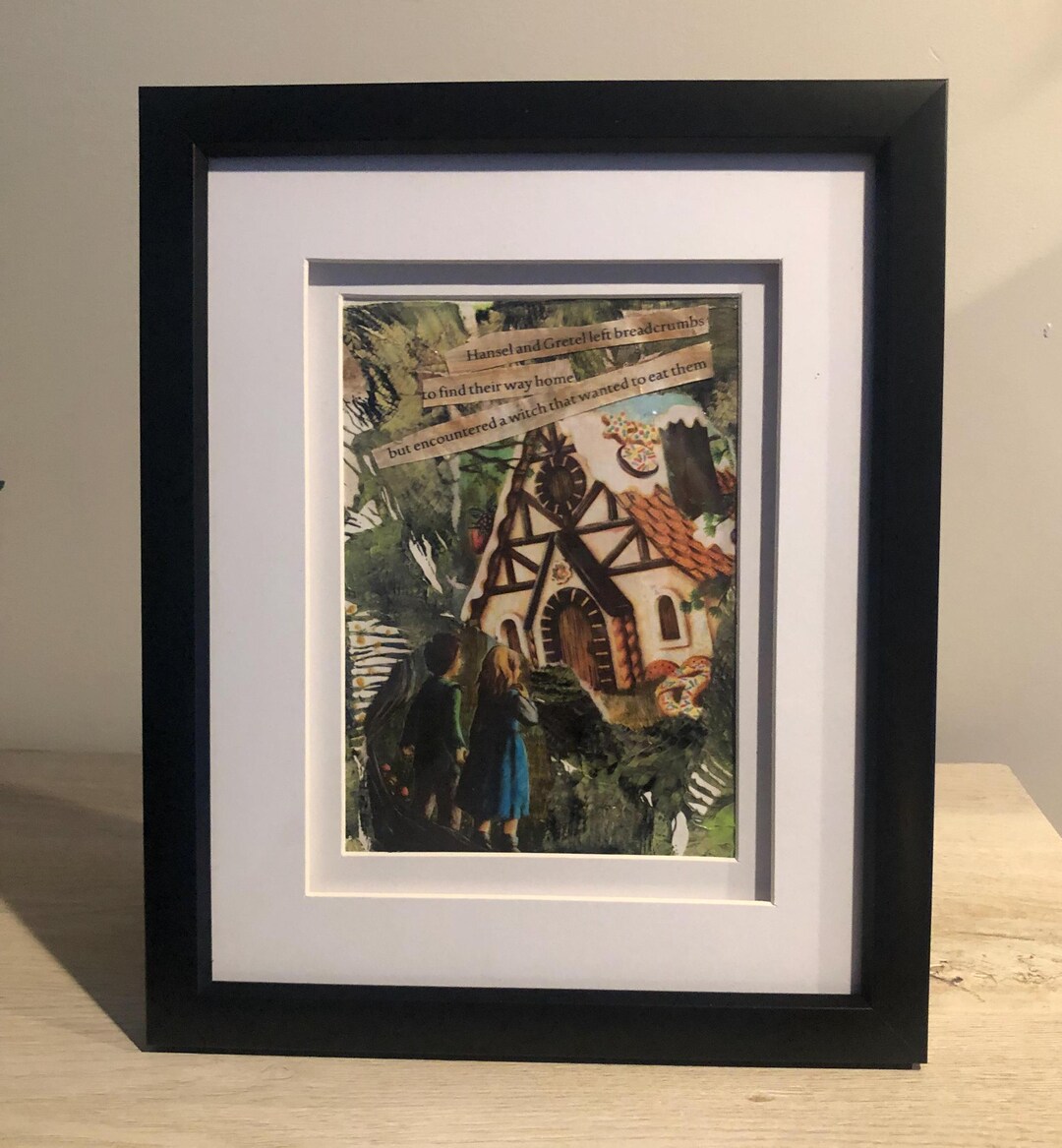 Hansel and Gretel Original FRAMED Collage 5x7 Art 8x10 Frame Made With ...