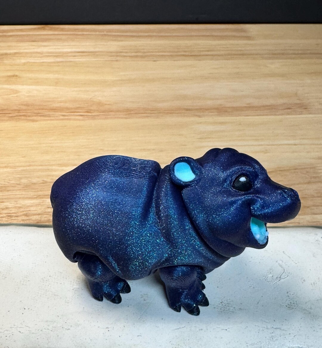 Space Hippo! Baby Hippo / 3D Printed / Flexi / Fidget / Toy - Etsy