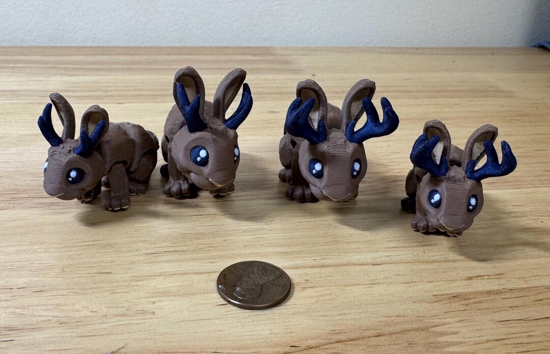 3D Printed Jackalope Fidget Toy: Stag or Prong Horn - Etsy