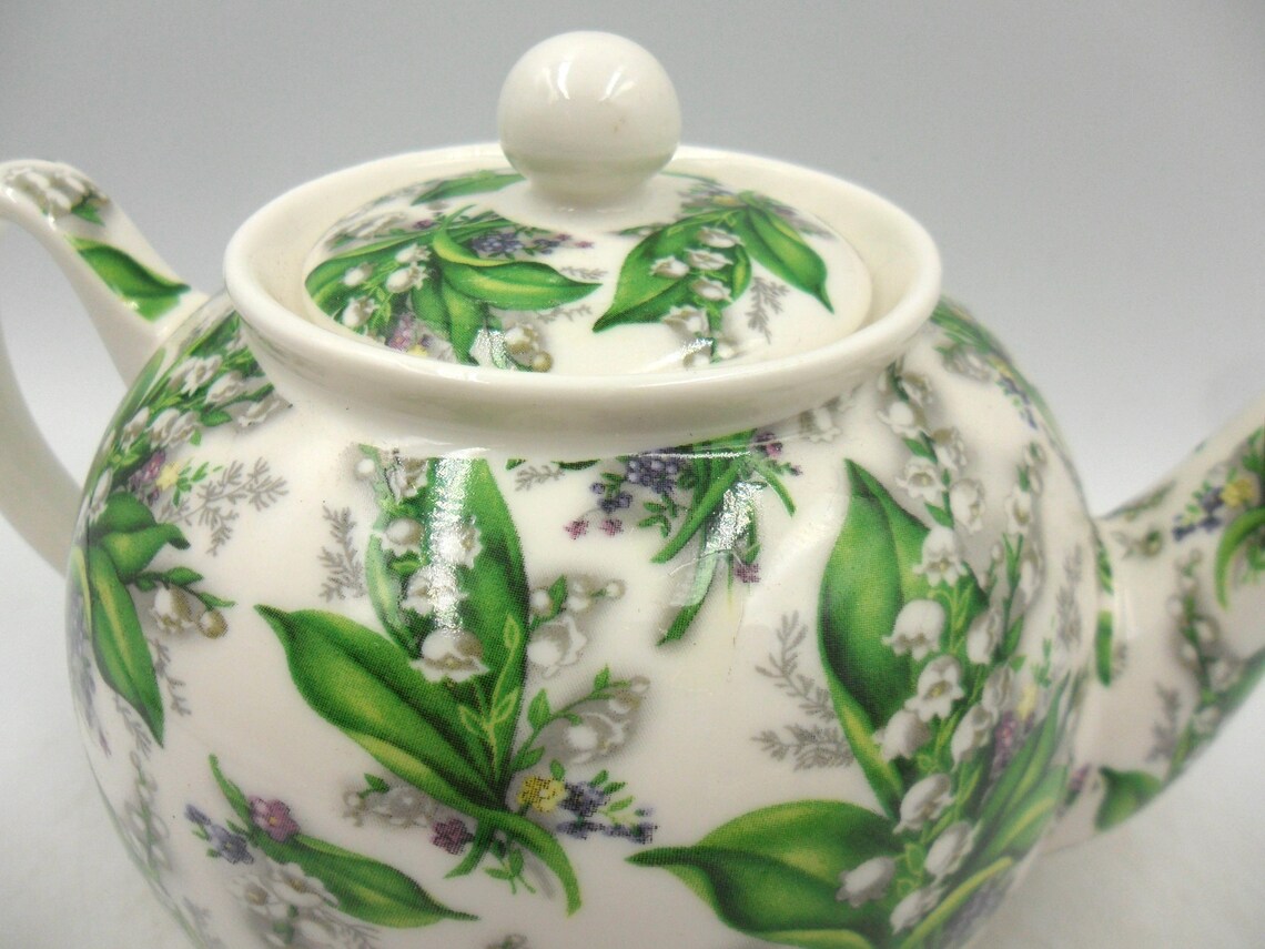 A 2 Cup China Teapot in Lily of the Valley Design for the Abbeydale ...