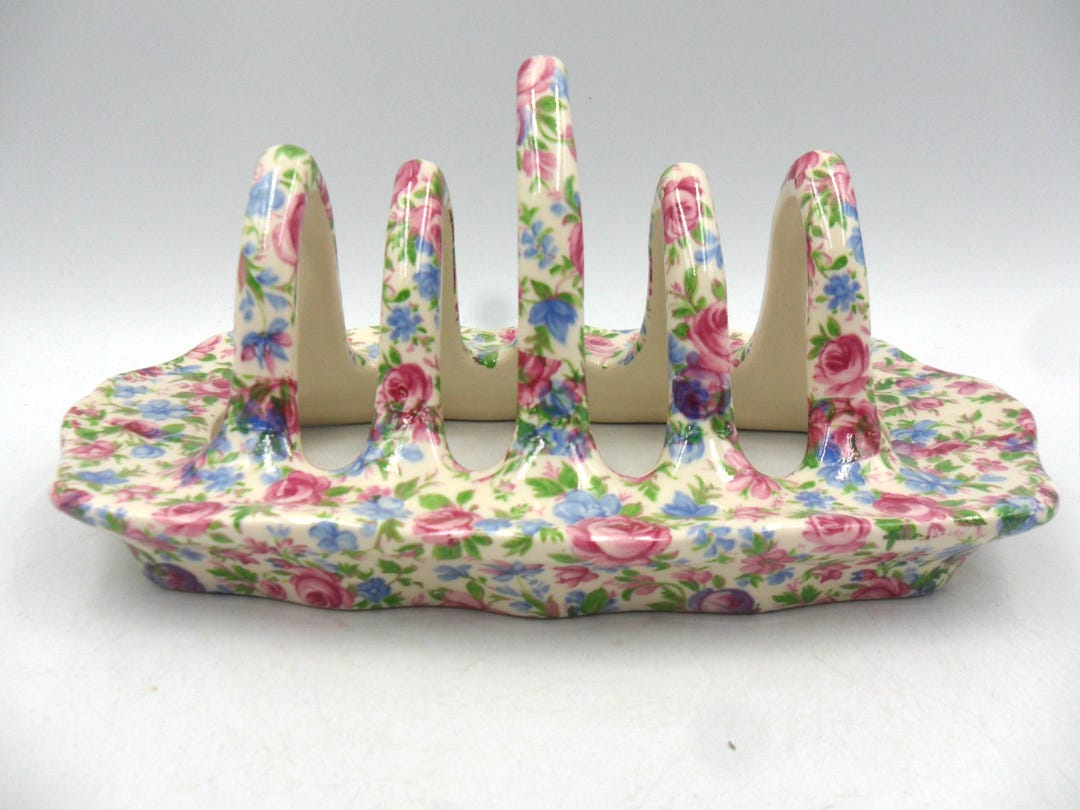 Toast Rack in Ditsy Emily Chintz Design by Heron Cross Pottery. - Etsy