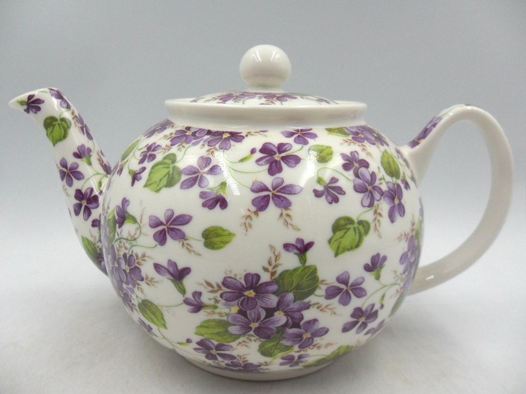 A 2 Cup China Teapot in Pretty Violet Design for the Abbeydale ...