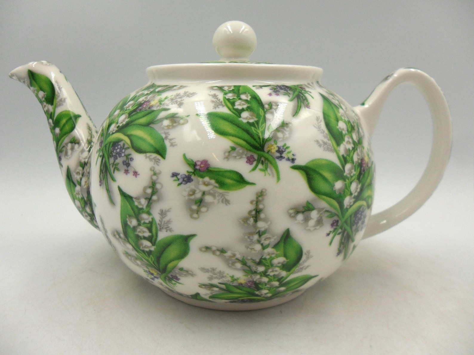 A 2 Cup China Teapot in Lily of the Valley Design for the Abbeydale ...