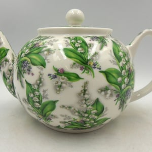 A 2 Cup China Teapot in Lily of the Valley Design for the Abbeydale ...