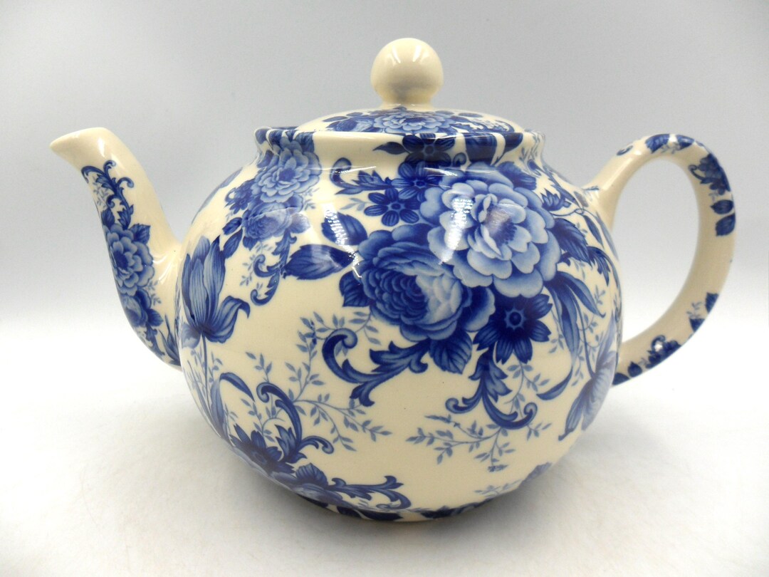 6 Cup Teapot in Blue Monaco Design - Etsy