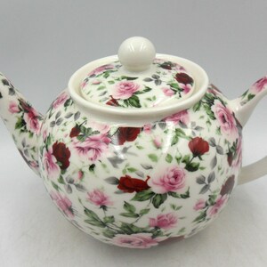 A 2 Cup China Teapot in Ditsy Pink Summertime Chintz Design for the ...