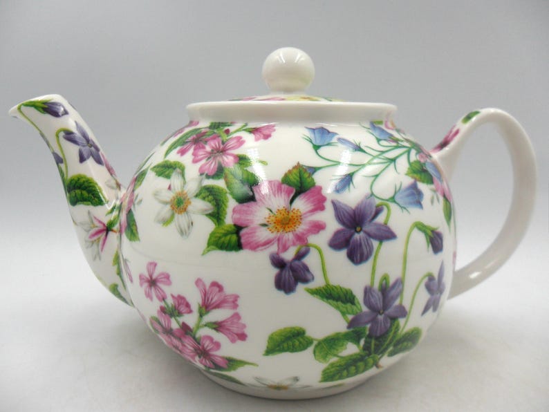 A 2 Cup China Teapot in Pretty Dog Rose Design for the Abbeydale ...
