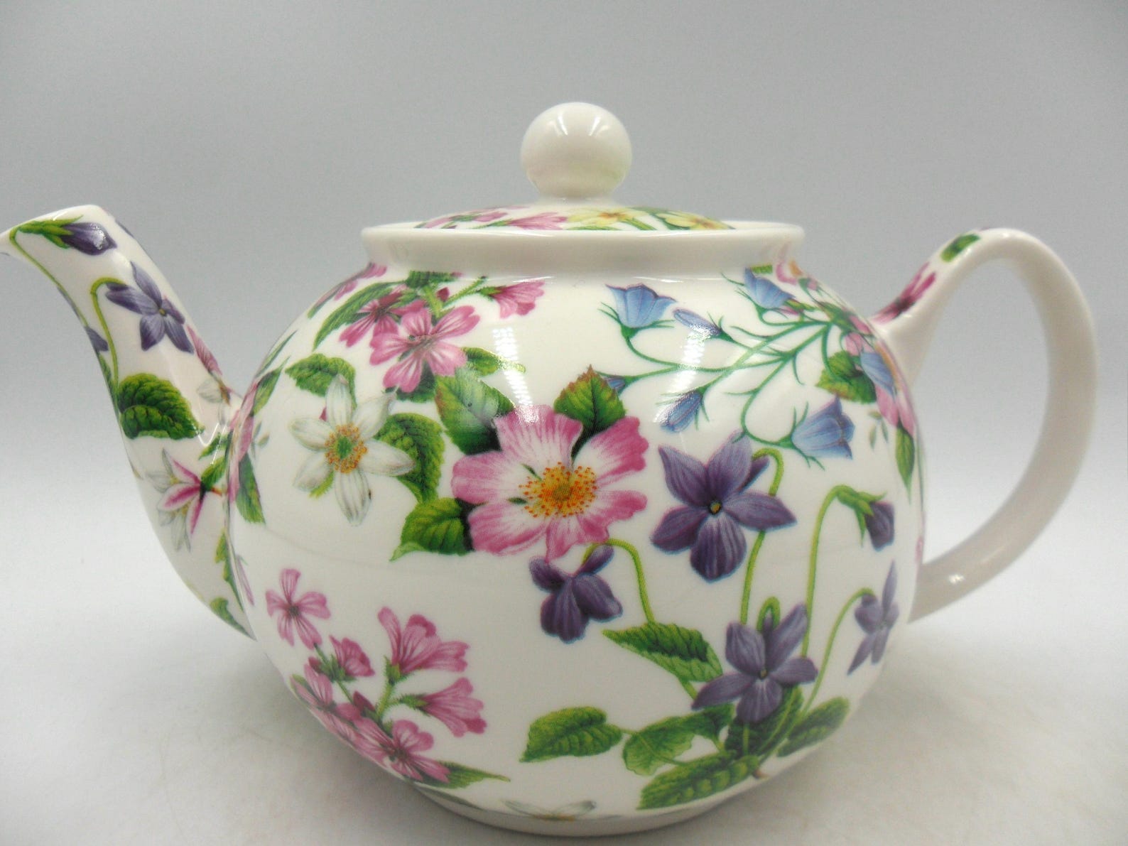 A 2 Cup China Teapot in Pretty Dog Rose Design for the Abbeydale ...