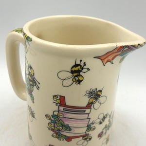 Half Pint Jug in Bees and Their Beehives Design by Heron Cross Pottery ...