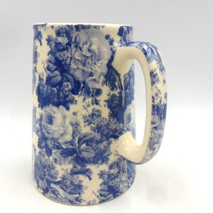 Half Pint Jug in Blue Laura Design by Heron Cross Pottery - Etsy