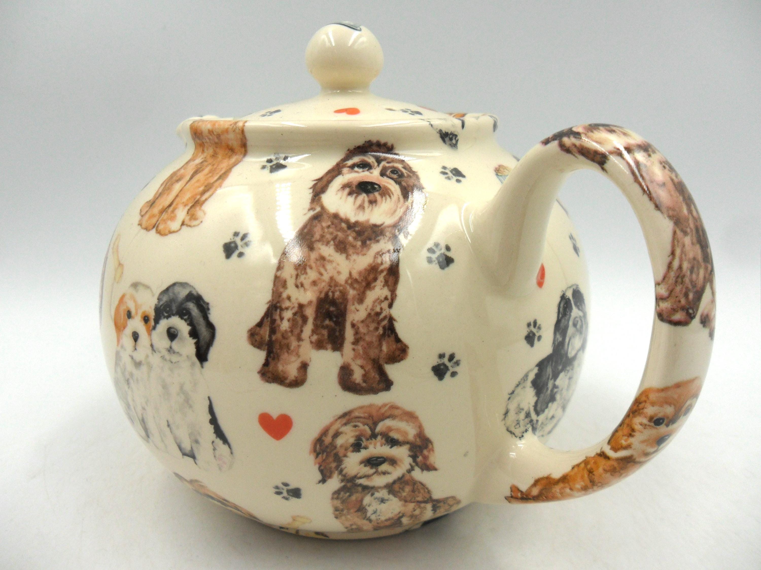2 Cup Teapot in Cockerpoo Design by Heron Cross Pottery - Etsy
