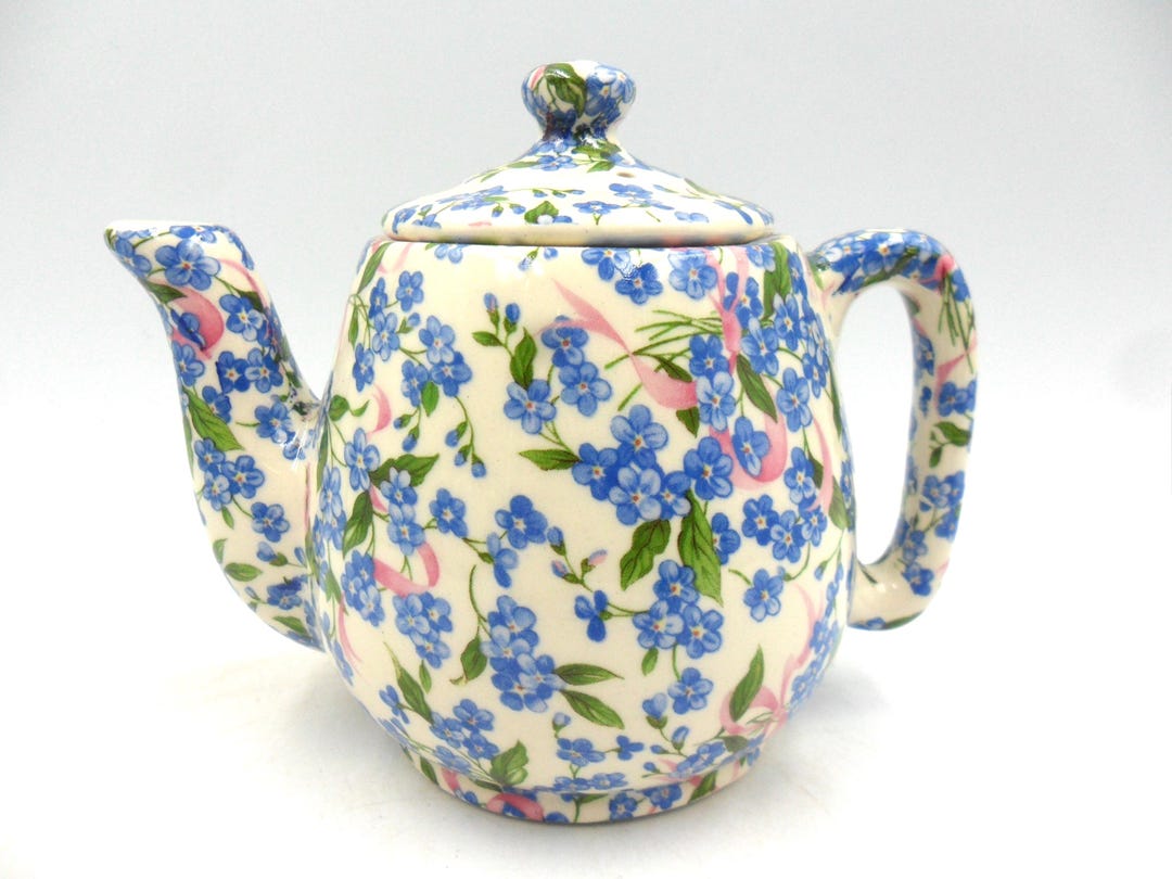 Cocktail Teapot in Forget Me Not Design - Etsy