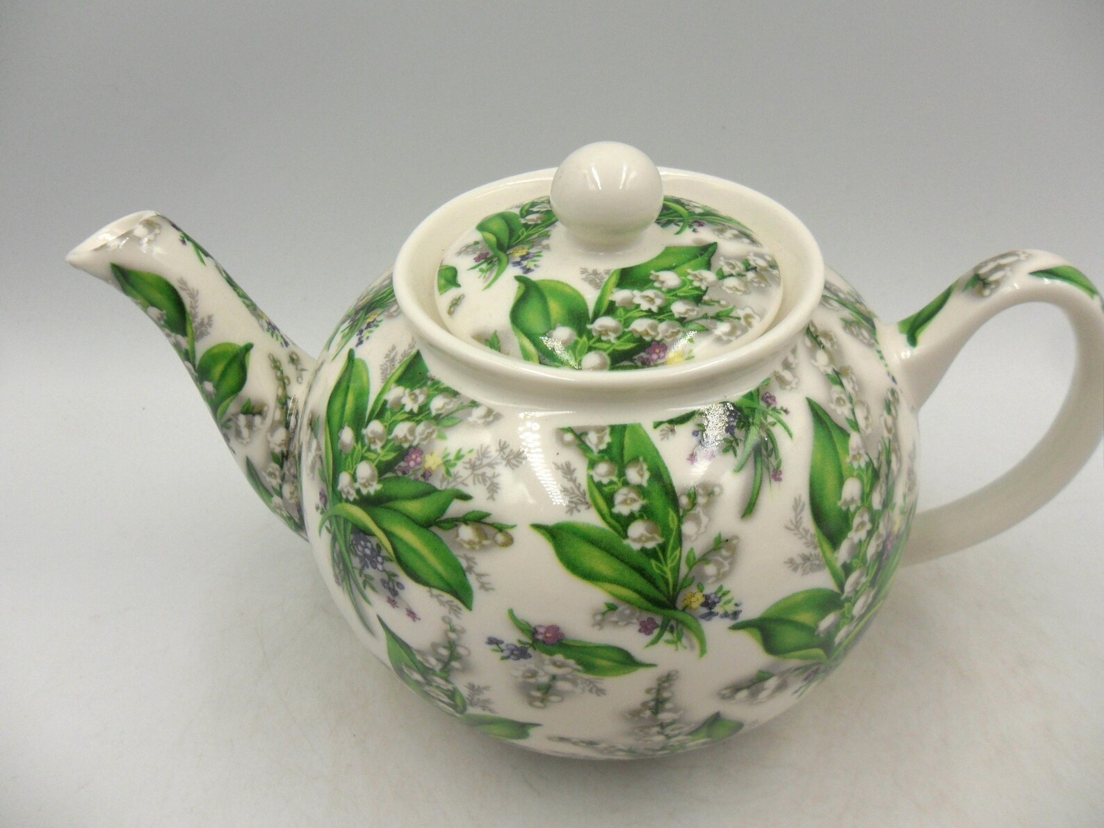 A 2 Cup China Teapot in Lily of the Valley Design for the Abbeydale ...