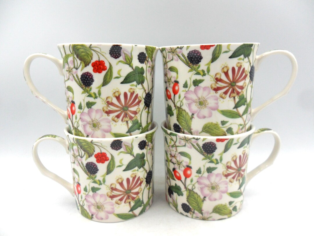 Set of 4 Bramble Hedgerow Design Palace Mugs - Etsy