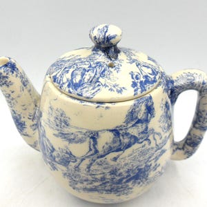 Cocktail Teapot in Blue Toile Design - Etsy