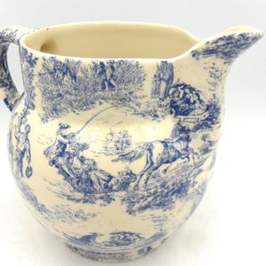 An Extra Large Dutch Jug in Blue Toile De Jouy Design by Heron Cross ...