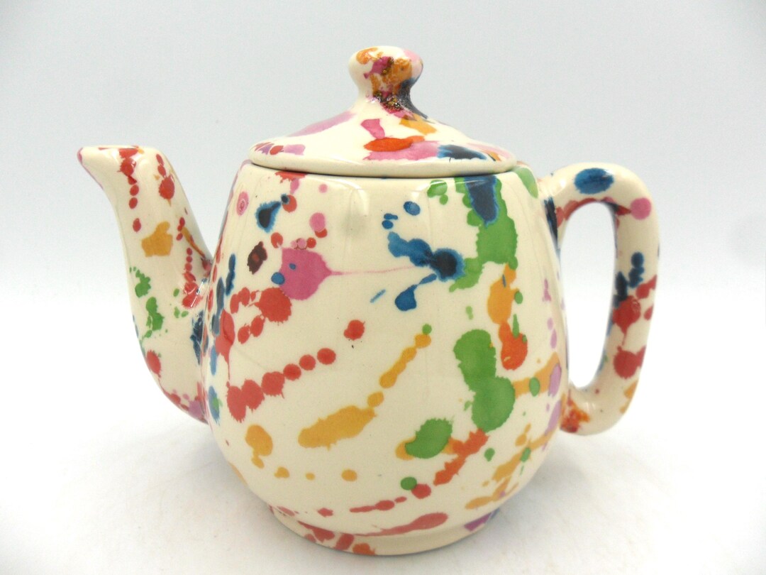 Cocktail Teapot in Paint Splashes Design - Etsy
