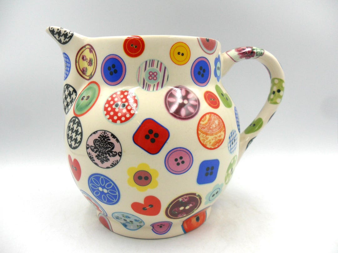 An Extra Large Dutch Jug in Buttons Design by Heron Cross Pottery - Etsy