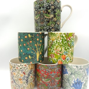 Set of 6 Jumbo China Mug in William Morris Assorted Designs. - Etsy