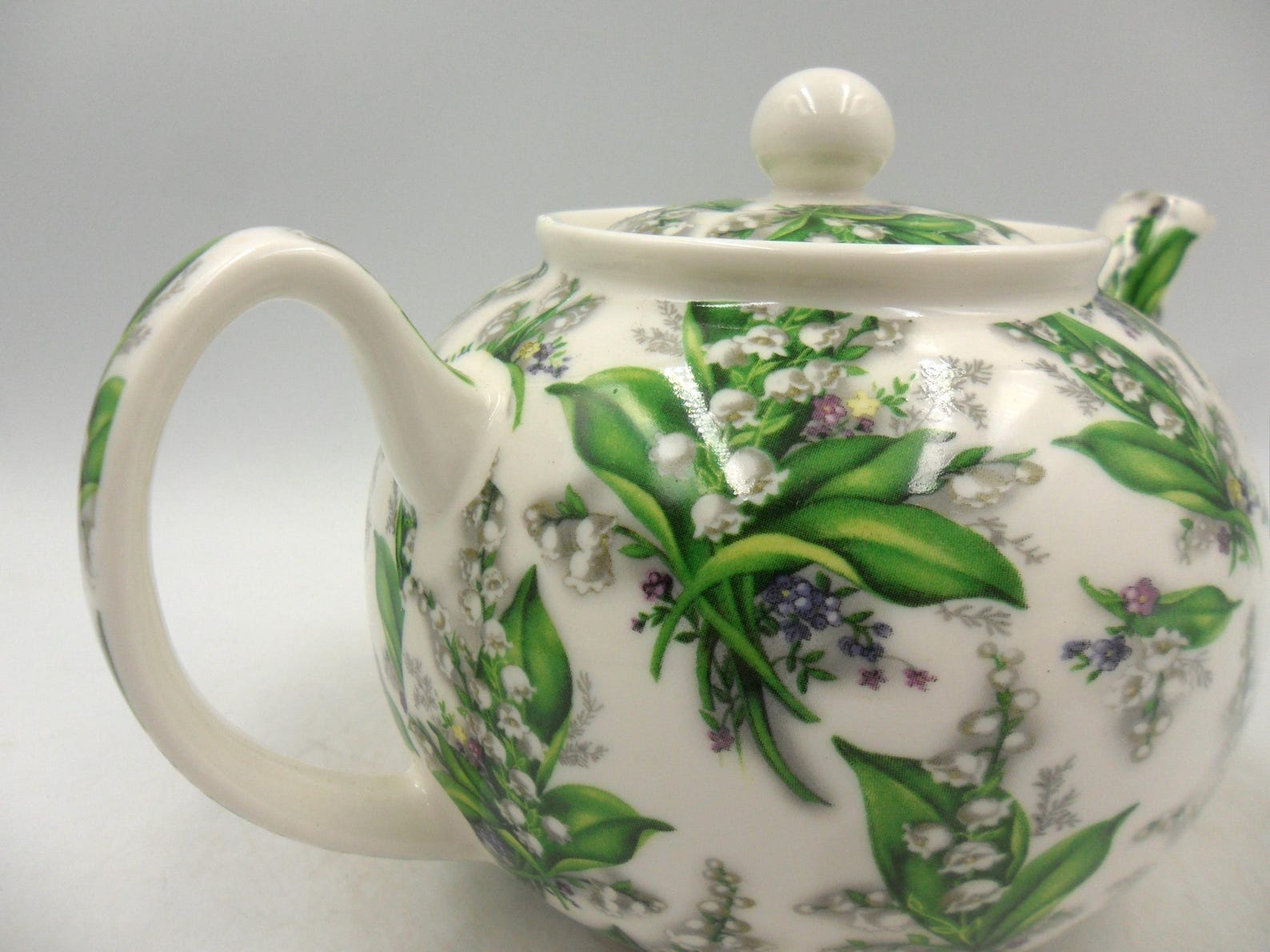 A 2 Cup China Teapot in Lily of the Valley Design for the Abbeydale ...