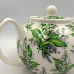 A 2 Cup China Teapot in Lily of the Valley Design for the Abbeydale ...