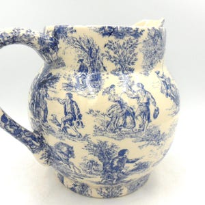 An Extra Large Dutch Jug in Blue Toile De Jouy Design by Heron Cross ...