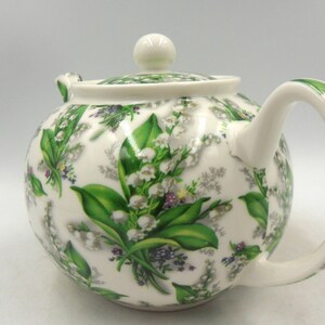 A 2 Cup China Teapot in Lily of the Valley Design for the Abbeydale ...