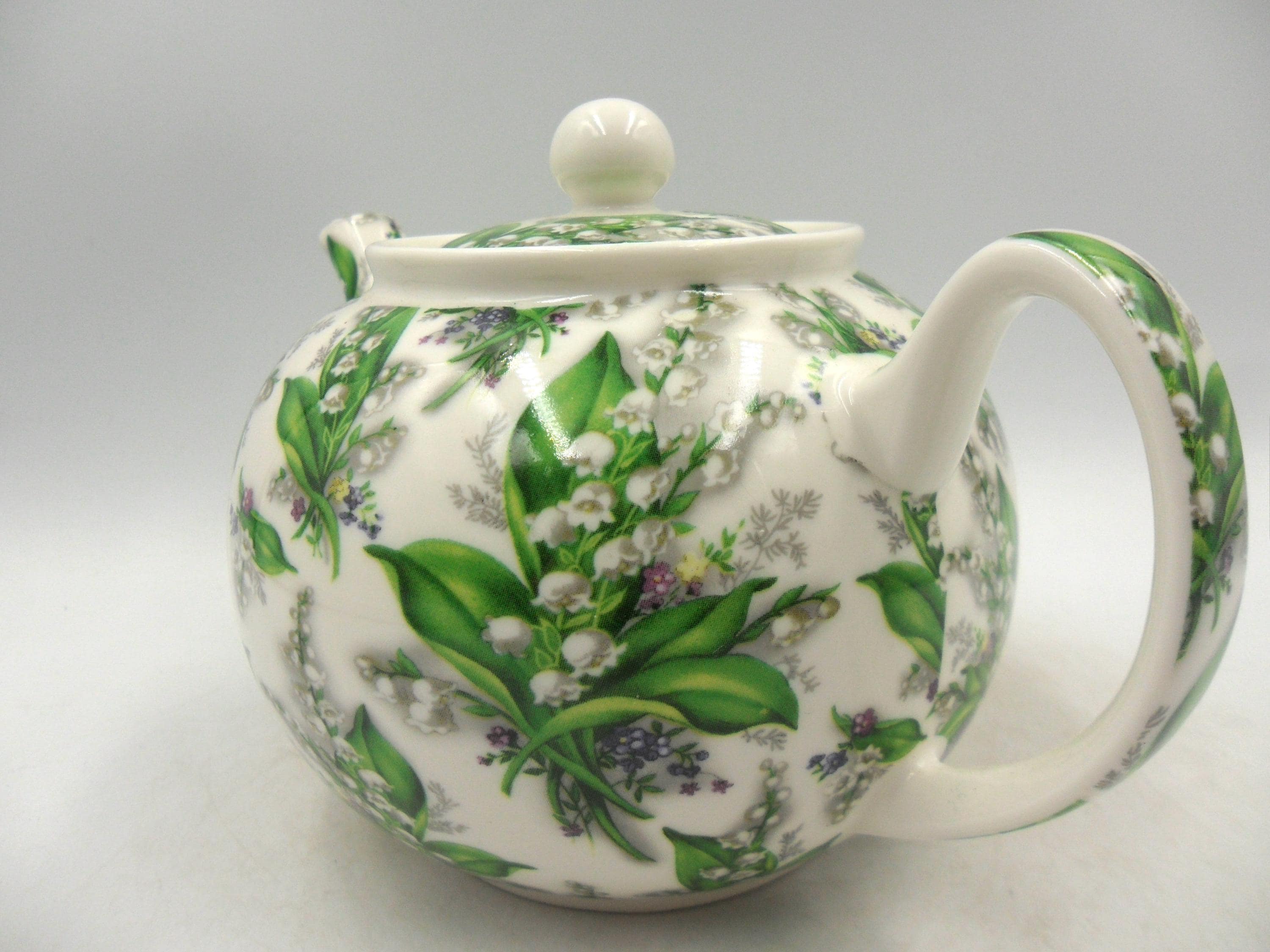 A 2 Cup China Teapot in Lily of the Valley Design for the Abbeydale ...