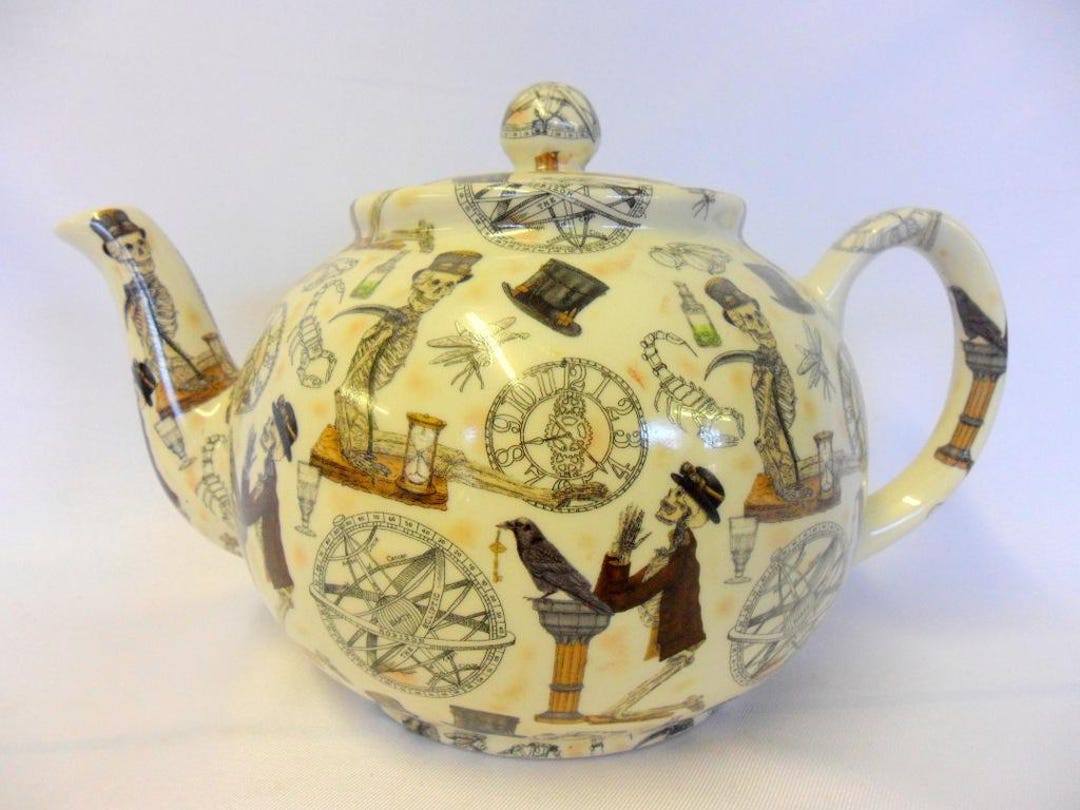 6 Cup Teapot in Steampunk Design by Heron Cross Pottery - Etsy