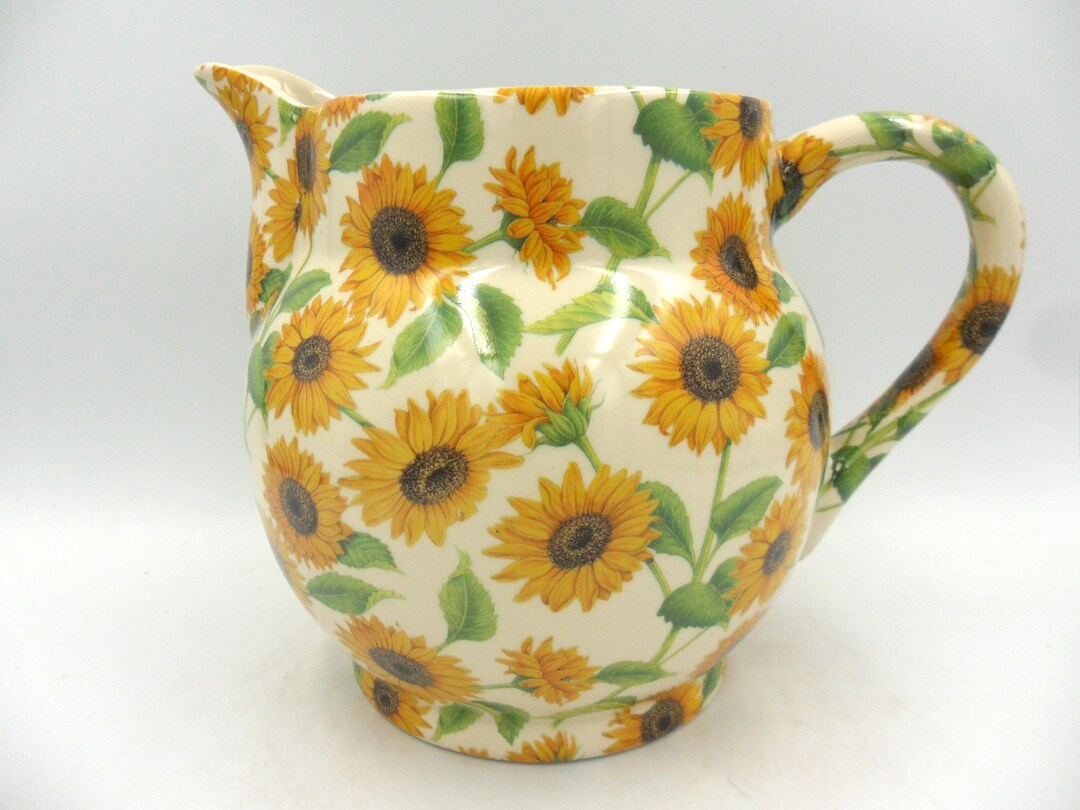 An Extra Large Dutch Jug in Sunflower Design by Heron Cross Pottery - Etsy