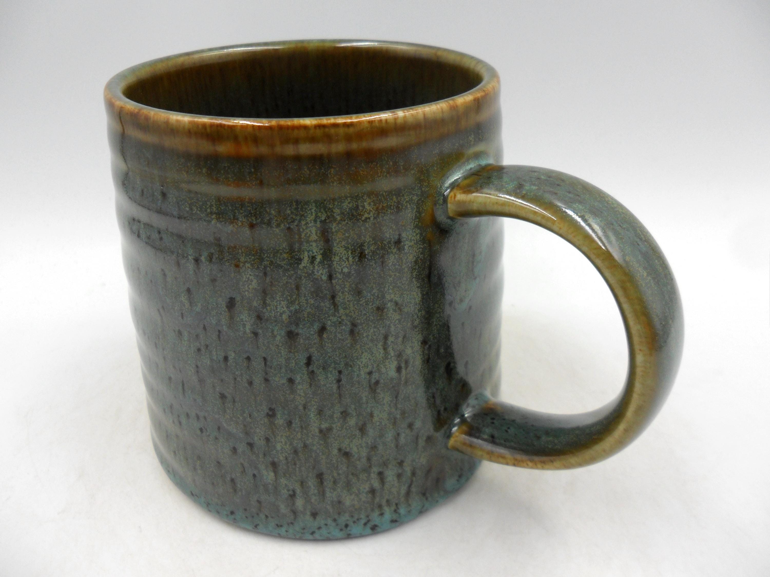 Individual Reactive Glaze Creme Brulee Mugs in Blue Speckled Leopard ...
