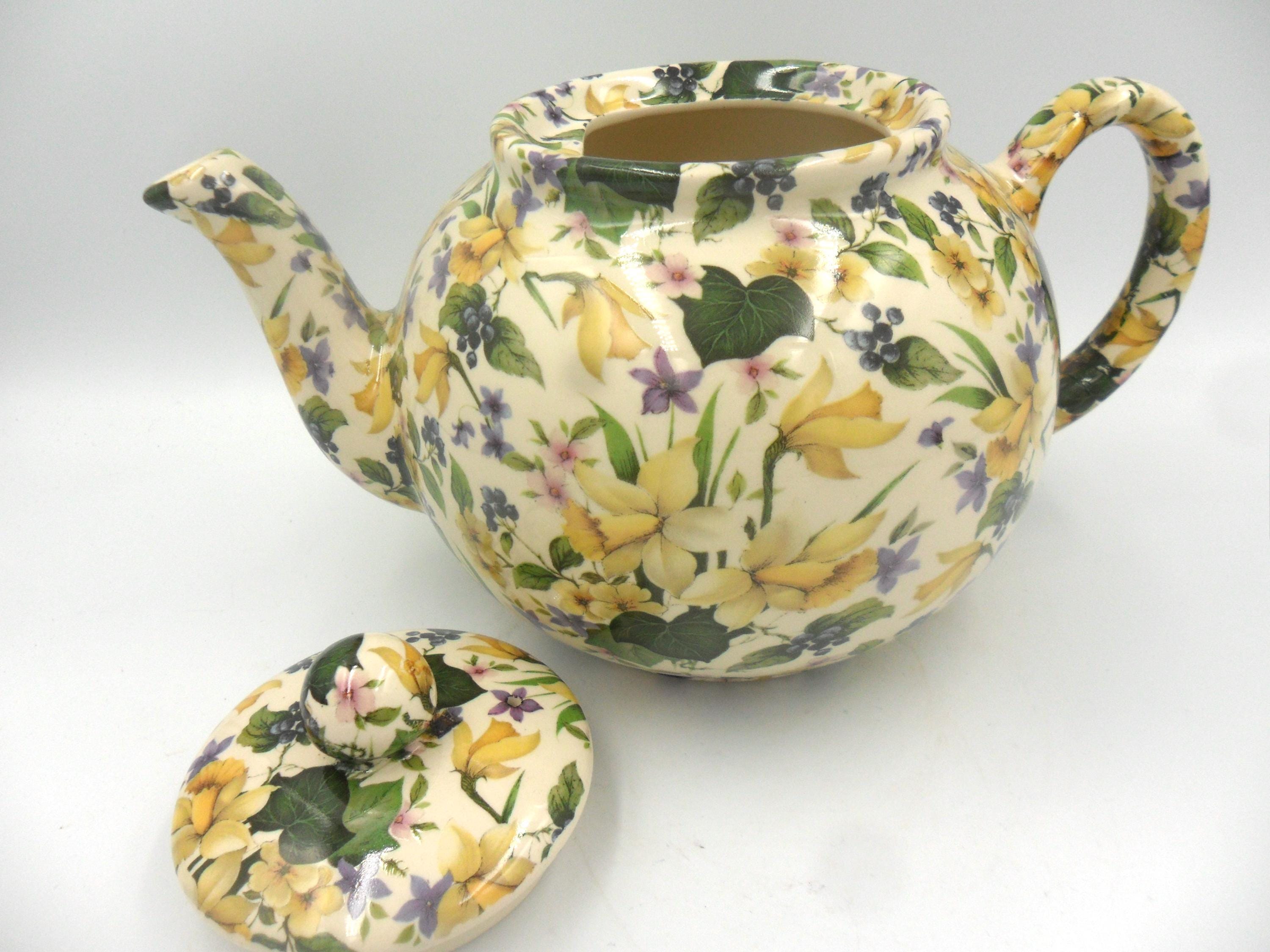 6 Cup Teapot in Spring Daffodil Design - Etsy
