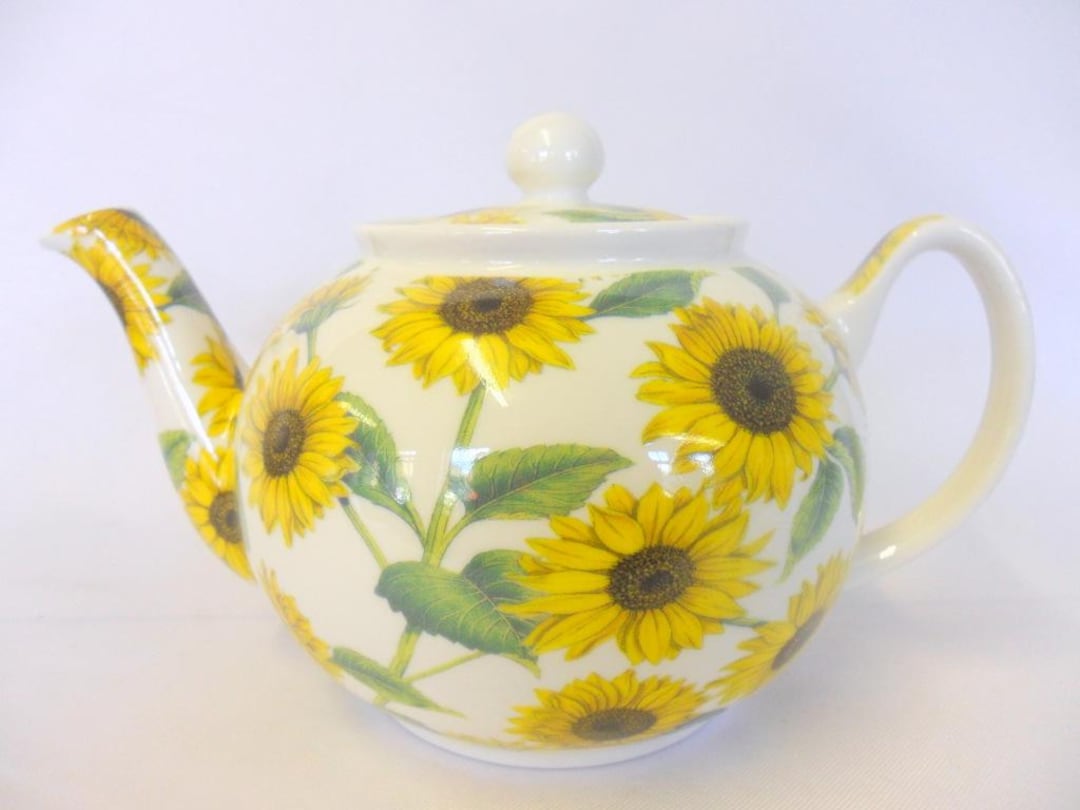 A 2 Cup China Teapot in Pretty Sunflower Design for the Abbeydale ...