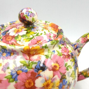 2 Cup Teapot in Pretty Olde England Design by Heron Cross Pottery - Etsy