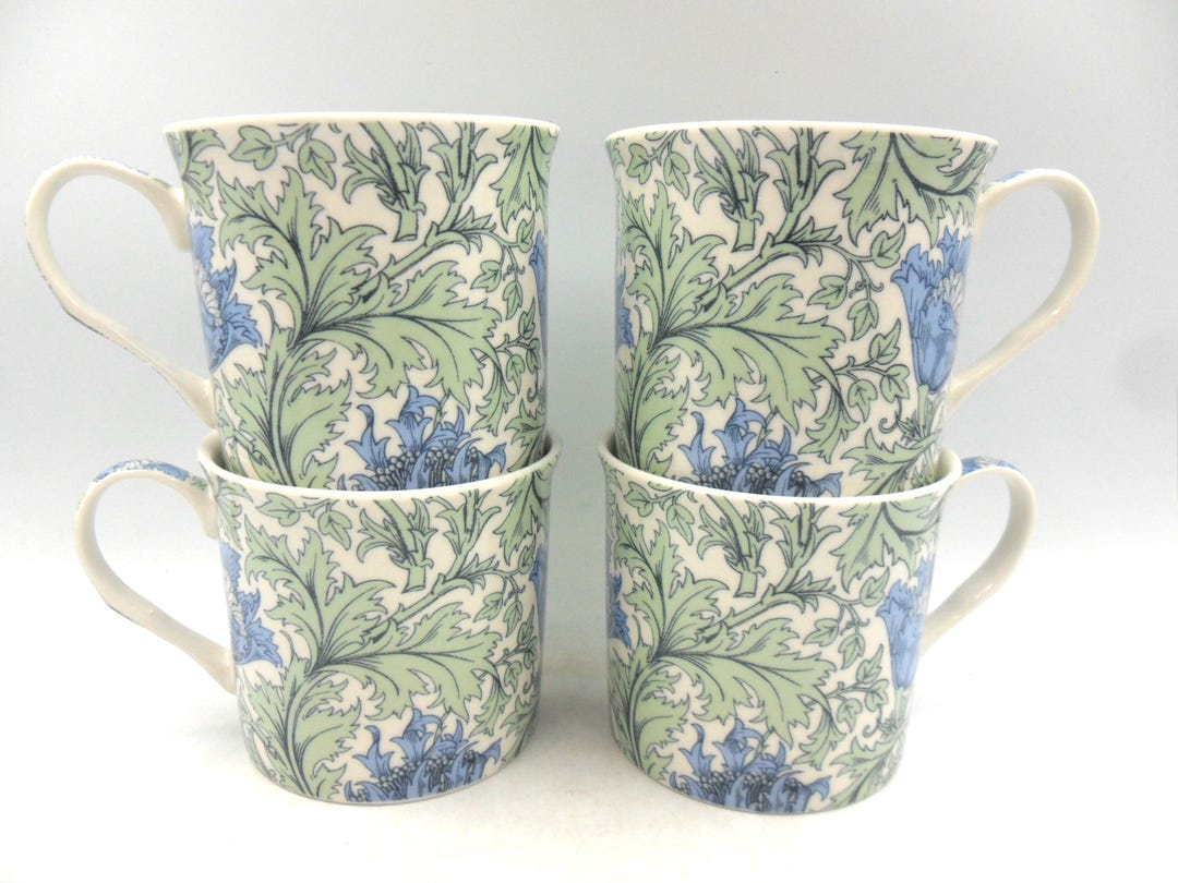 Set of 4 William Morris Anemone Design Palace Mugs - Etsy