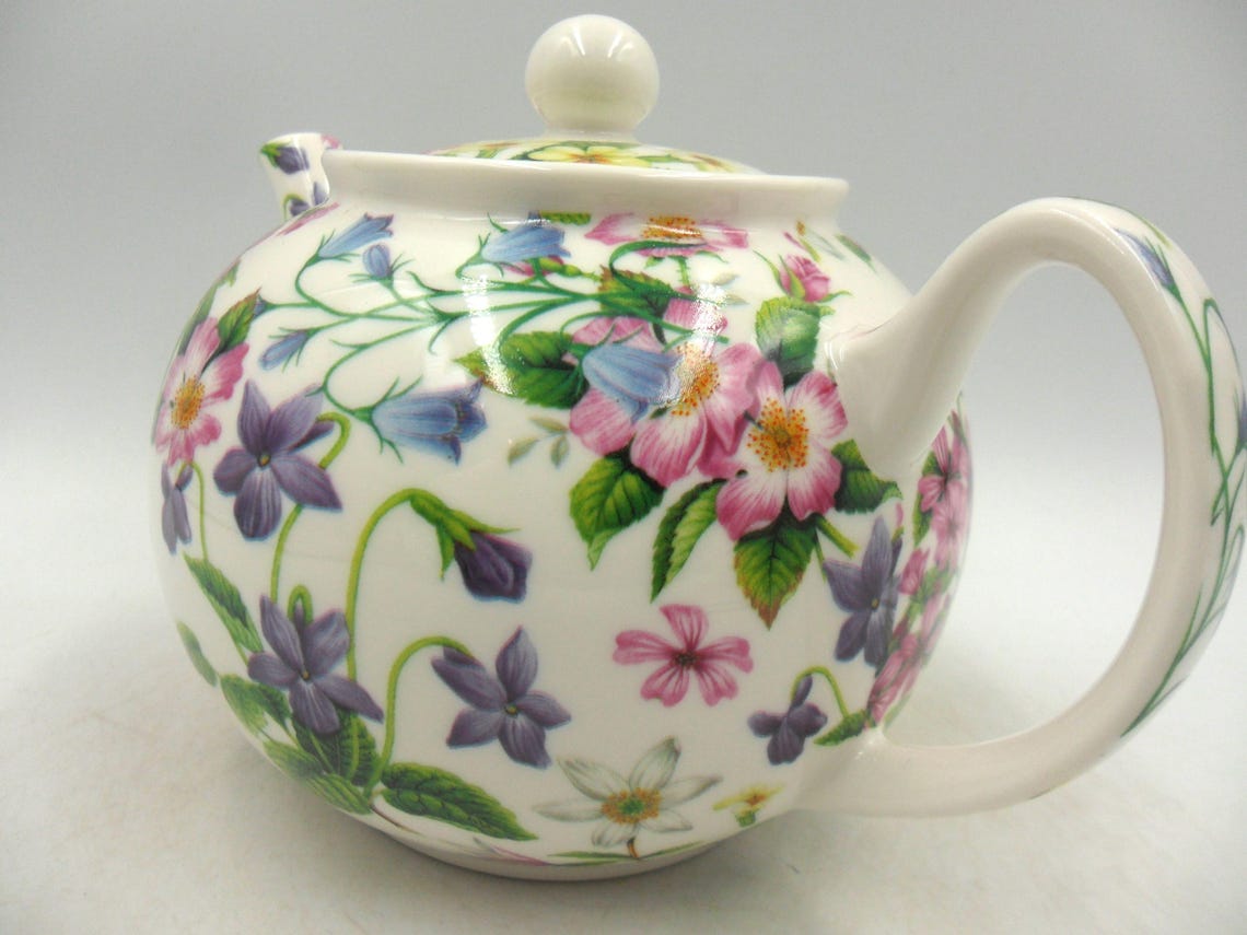 A 2 Cup China Teapot in Pretty Dog Rose Design for the Abbeydale ...