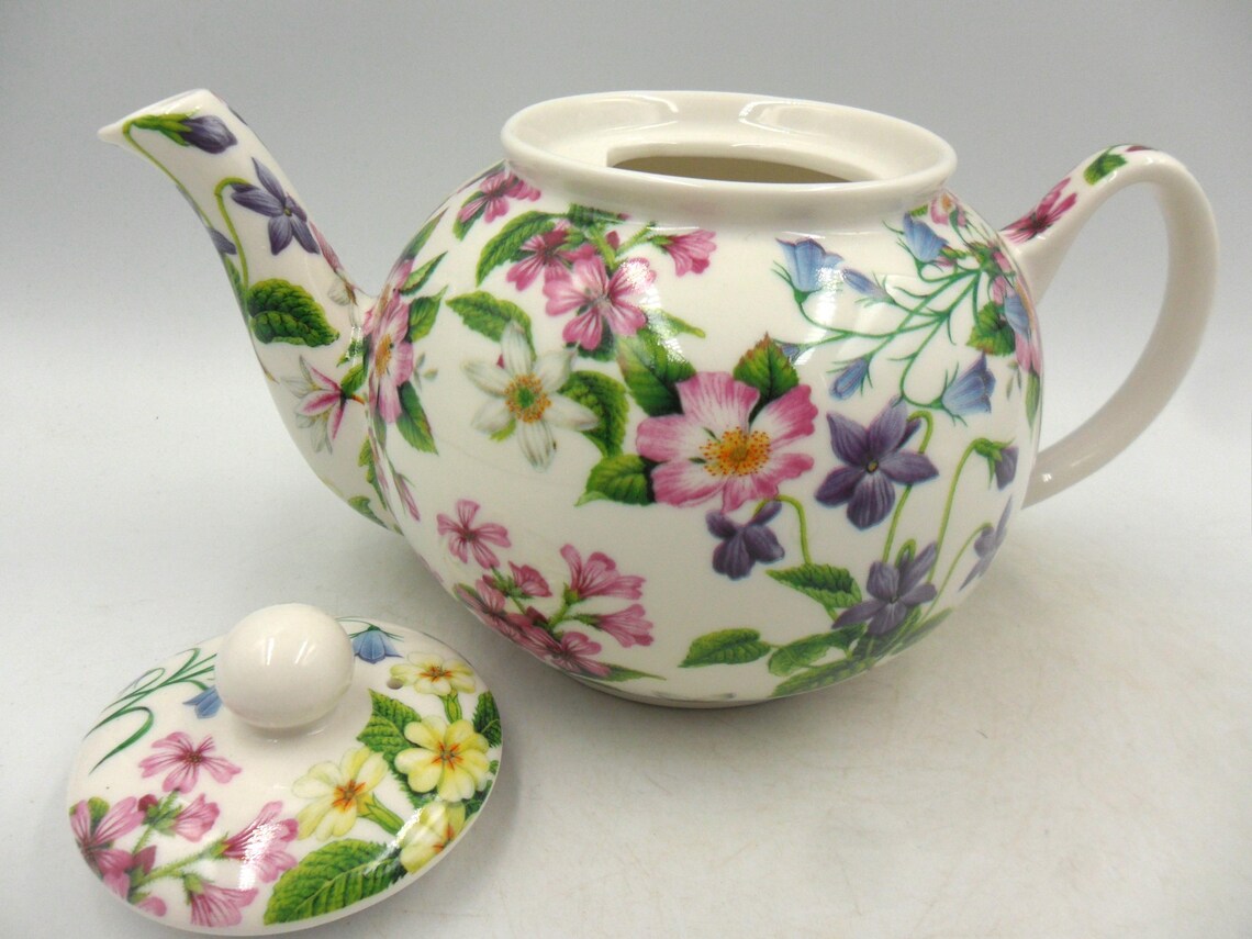A 2 Cup China Teapot in Pretty Dog Rose Design for the Abbeydale ...