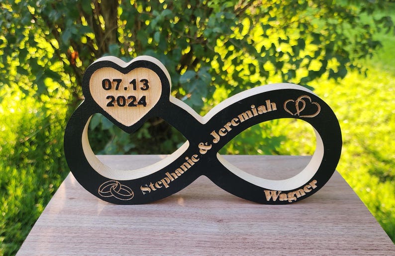 Custom Carved Infinity Symbol Wedding Table Plaque Décor Sign - Etsy