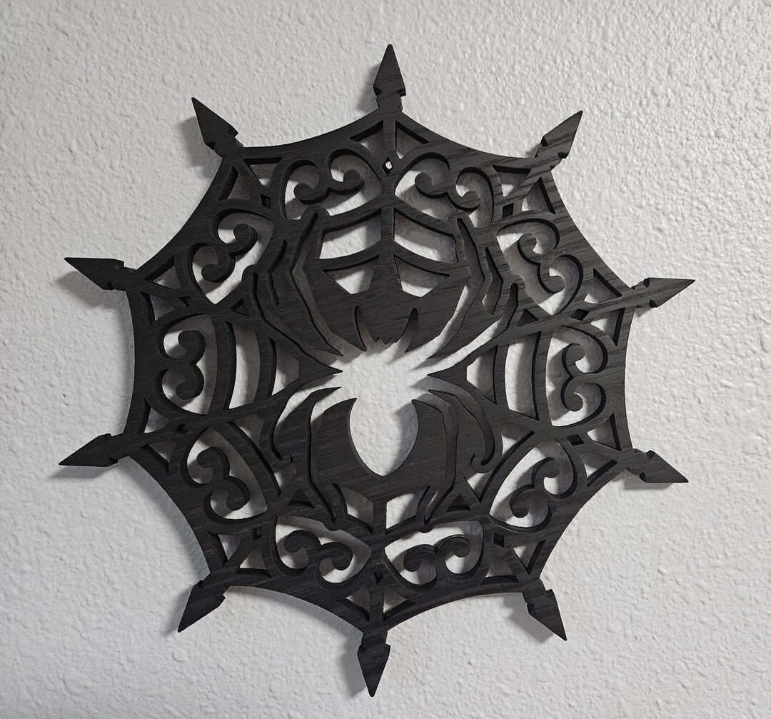 Black Wood Carved Spider Wall Decor or Home Decor - Etsy