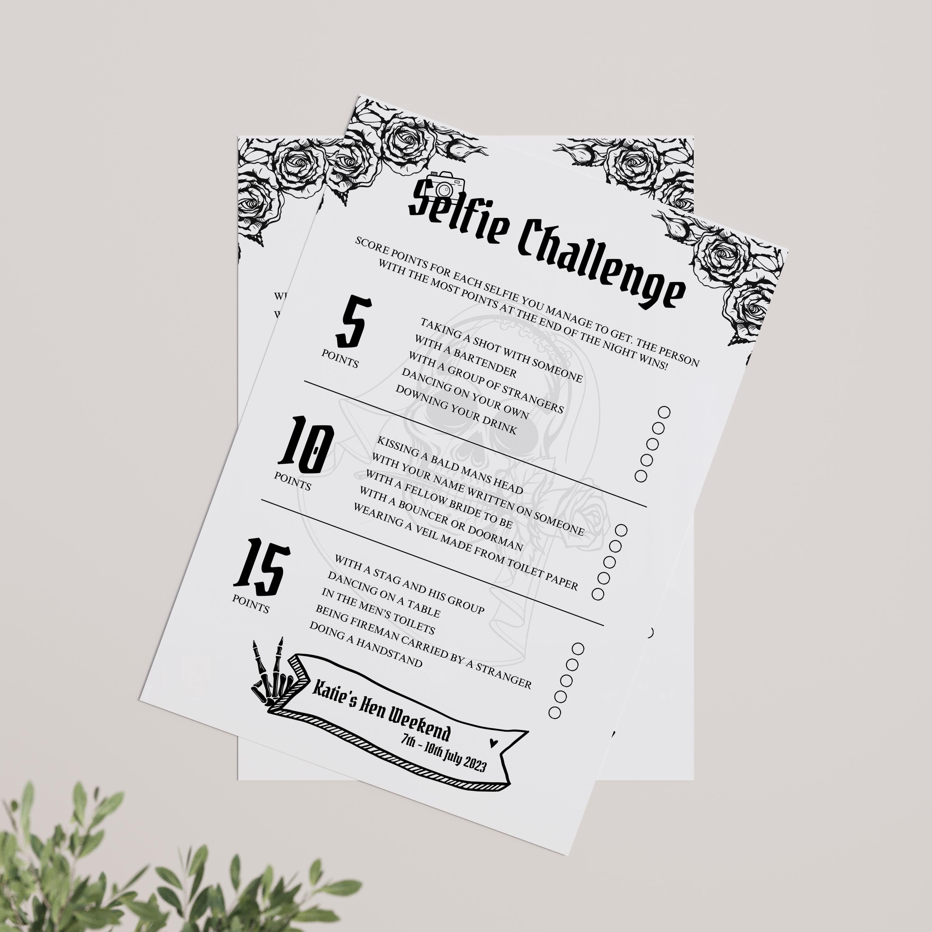Gothic Bride or Die Hen Party Games Bundle Printable Bridal Shower ...