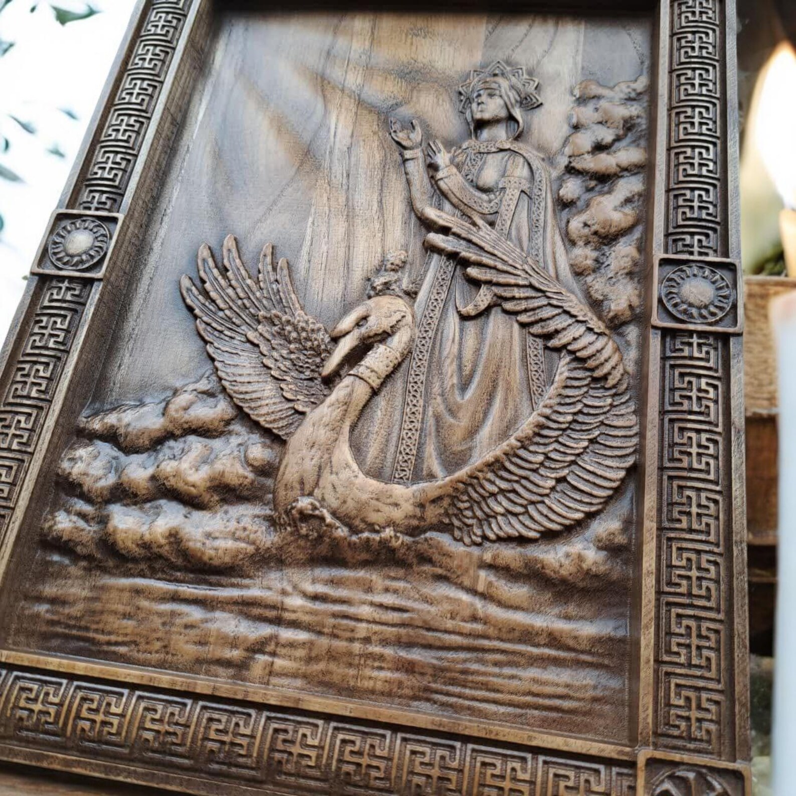 Hand Carved Wooden Slavic Lada Goddess Picture Lada Slavic Goddess ...