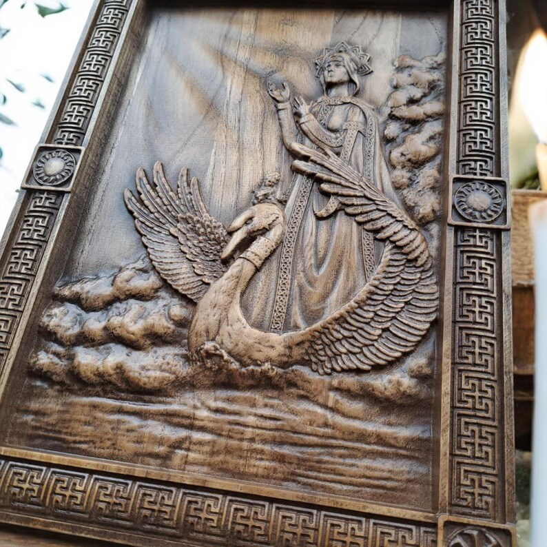 Hand Carved Wooden Slavic Lada Goddess Picture Lada Slavic Goddess ...