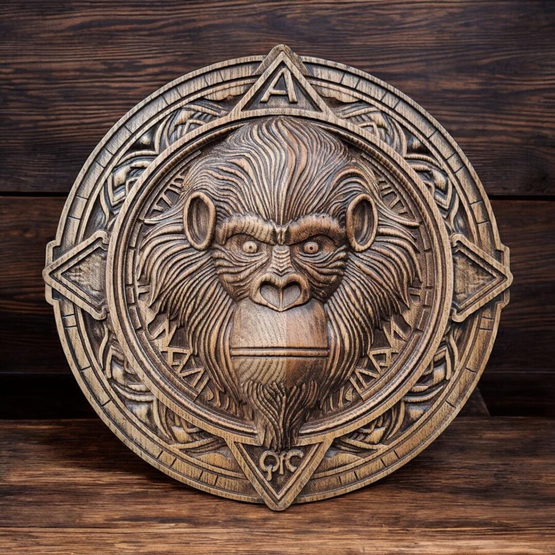Gorilla Wall Art Wooden Gorilla Gorilla Art Monkey Picture Gorilla ...