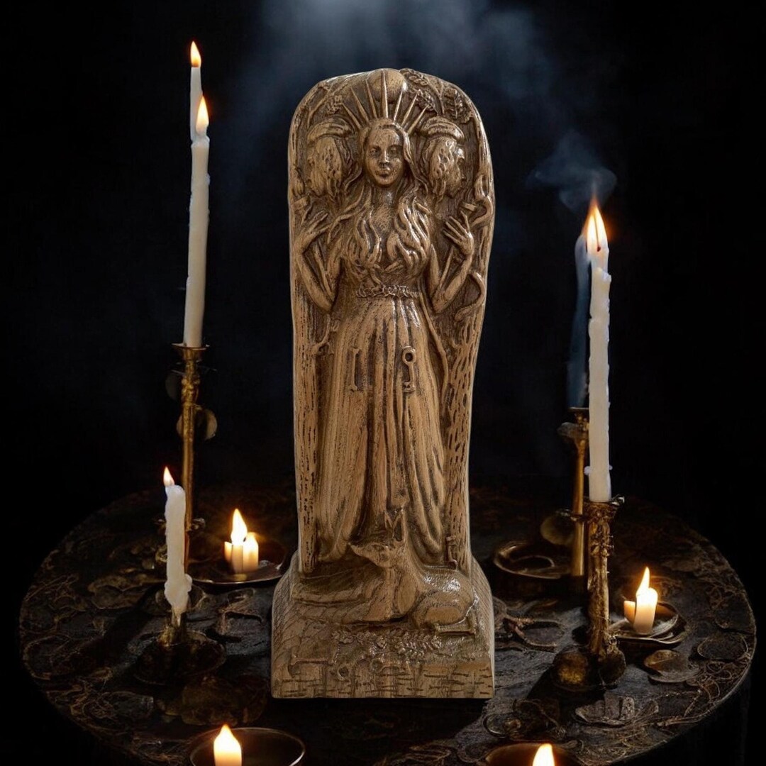 Hekate Statue Hecate Statue Greek Goddess Hexe for Pagan Home Altar ...