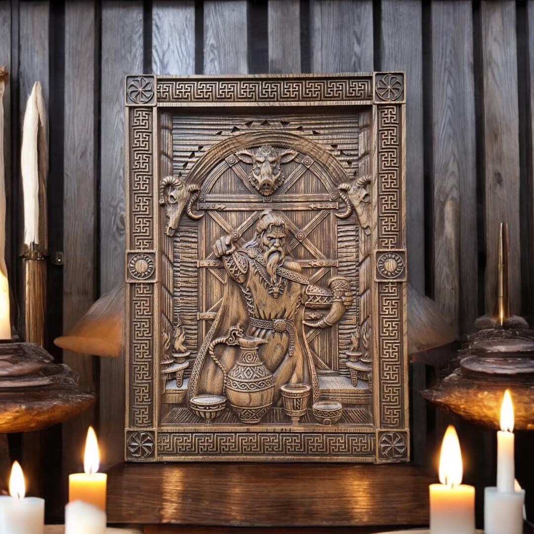 Loki Viking Pagan Art Norse Loki God Loki Altar Norse Altar Wooden ...